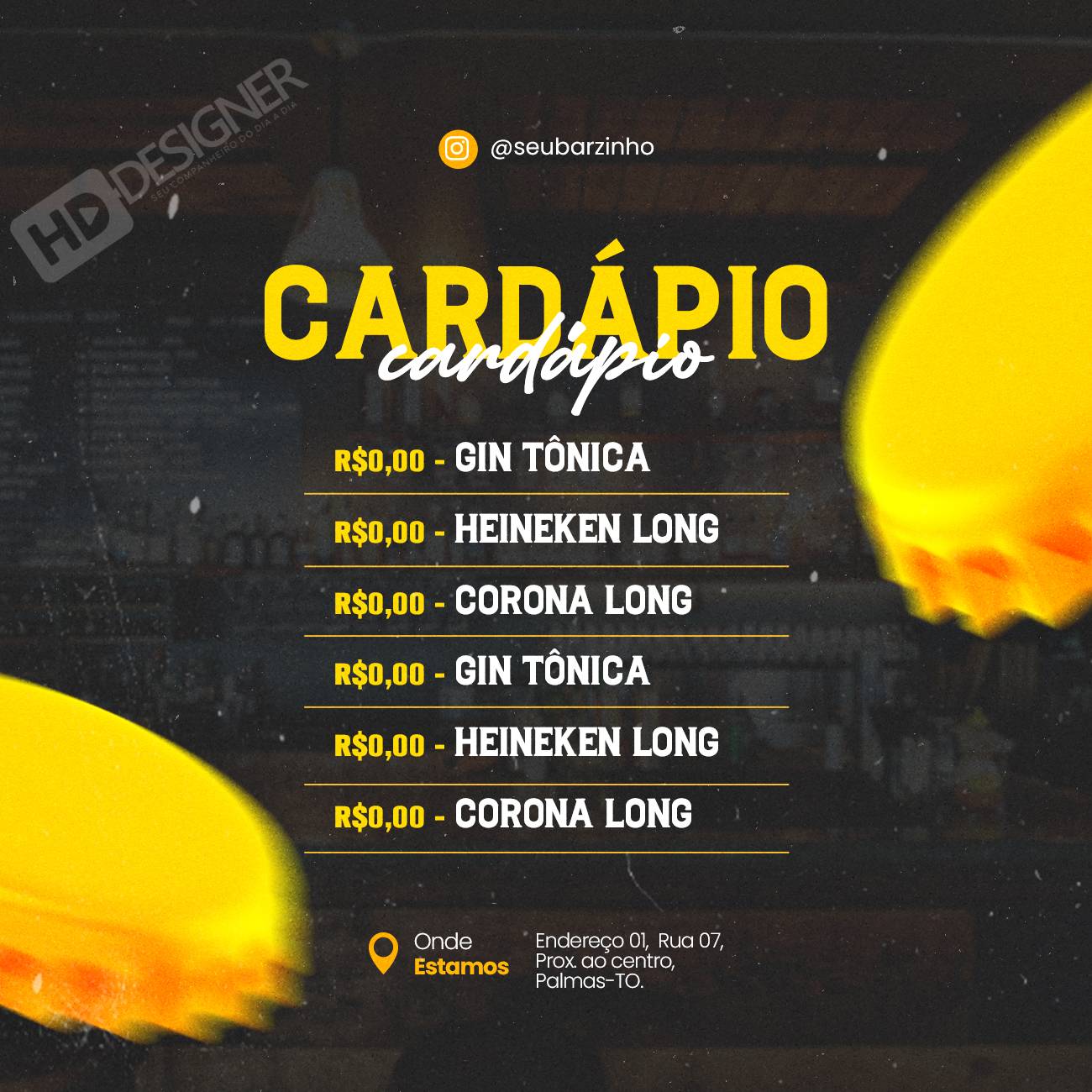 Bar Cardápio – HD do Designer